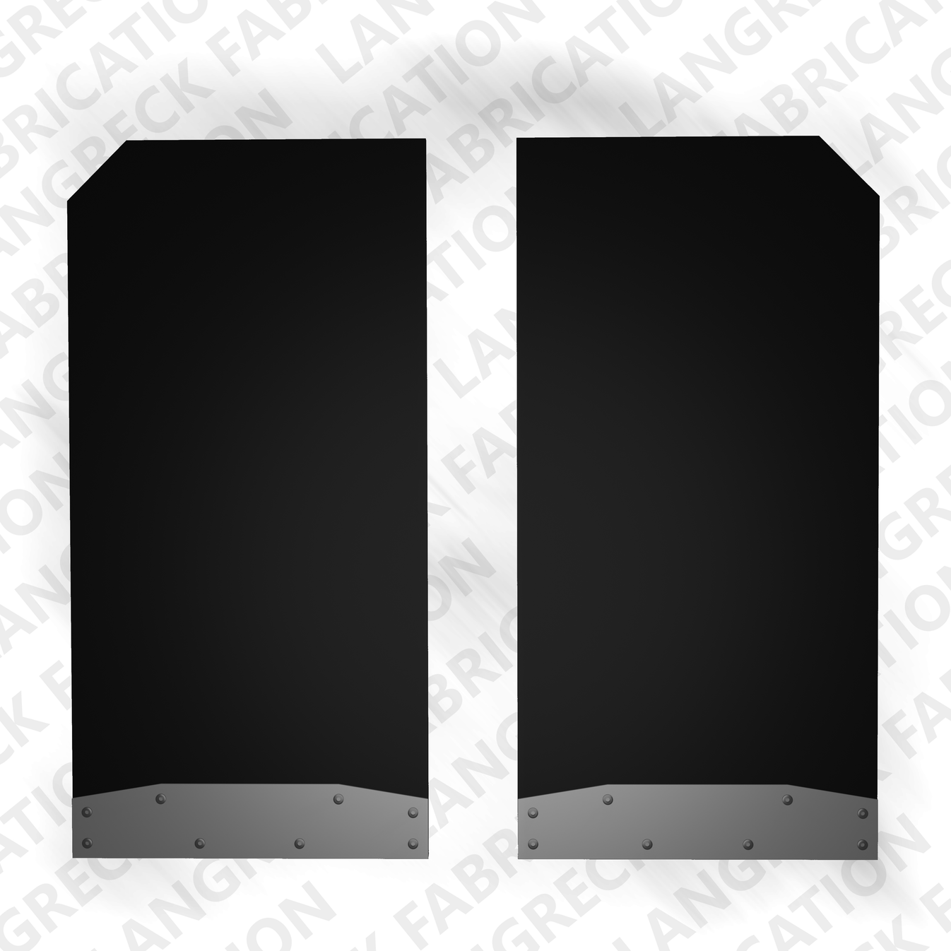 Straightback Mudflaps 12" Wide | Set of 4 – Langreck Fabrication